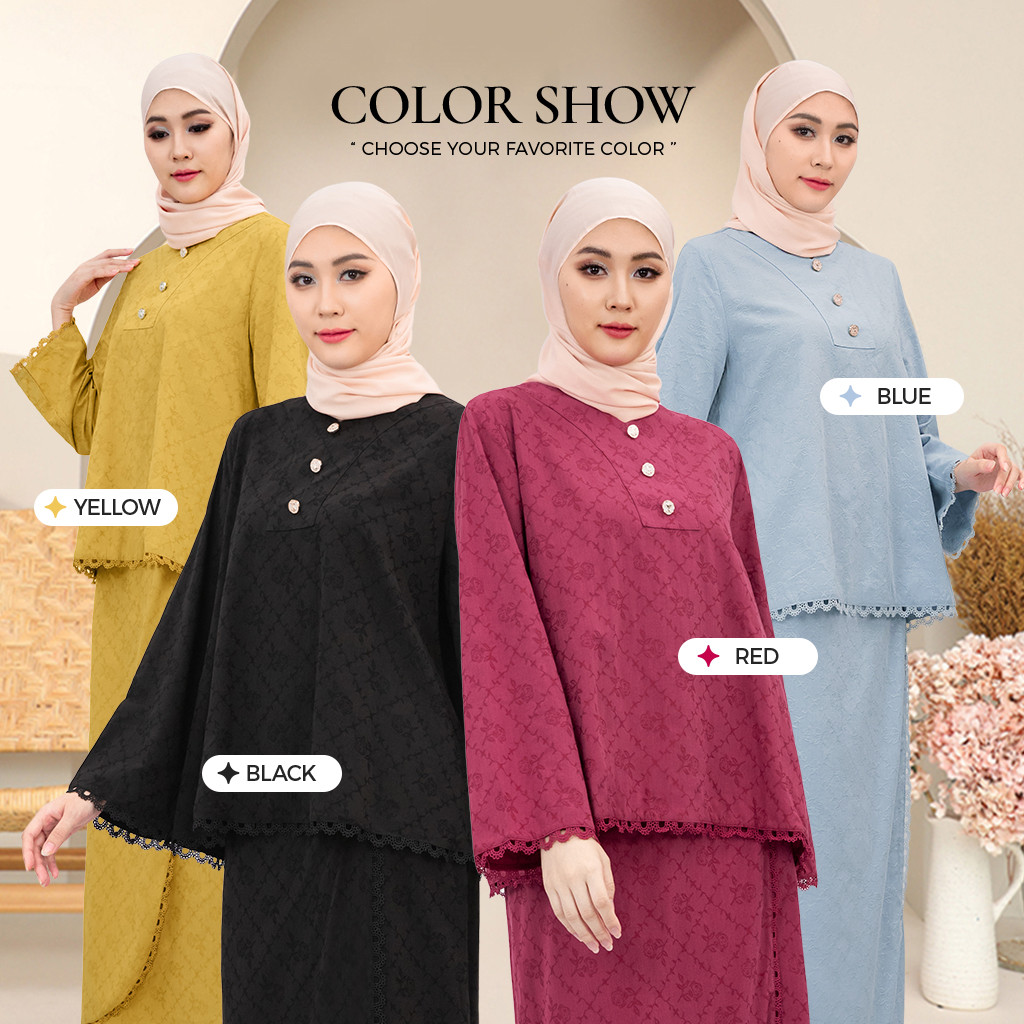 BAJU KURUNG Baju raya 2025 zehra kurung kedah Kurung Sulam Floral ...