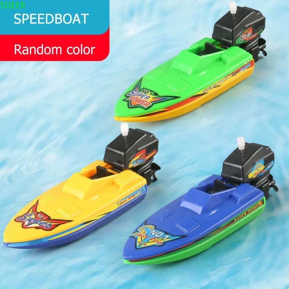 SDEER Speed Boat Ship Wind Up Toy, Speed Boat Ship Small Steamboat ...