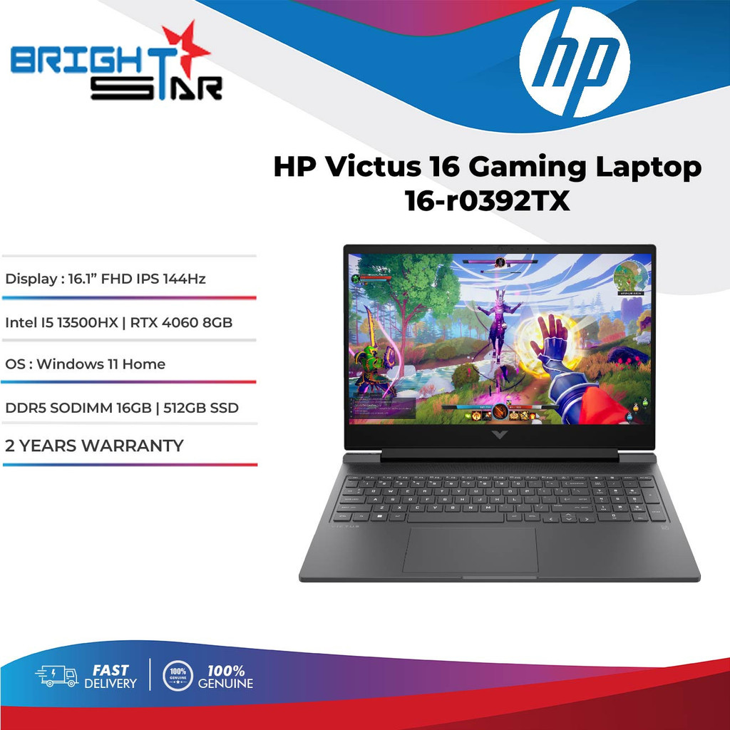 HP Victus 16 Gaming Laptop 16-r0392TX - 16"/FHD IPS 144Hz/I5-13500HX ...