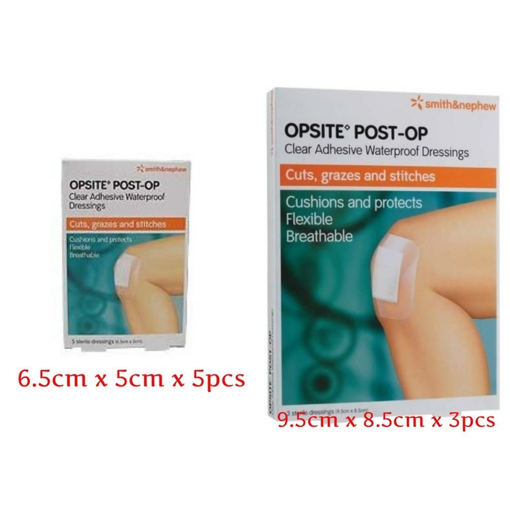 Smith&Nephew Opsite Post-Op Clear Adhesive Waterproof Dressings ...