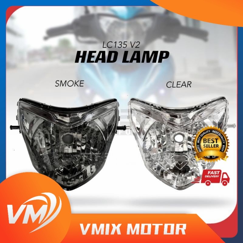 YAMAHA LC135 V2 V3 HEAD LAMP (CLEAR/SMOKE) LC LC135 NEW | Shopee Malaysia