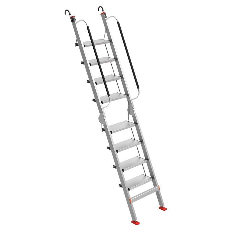 Attic Ladder Foldable Thickened Aluminum Alloy Stairs of Attic Folding ...