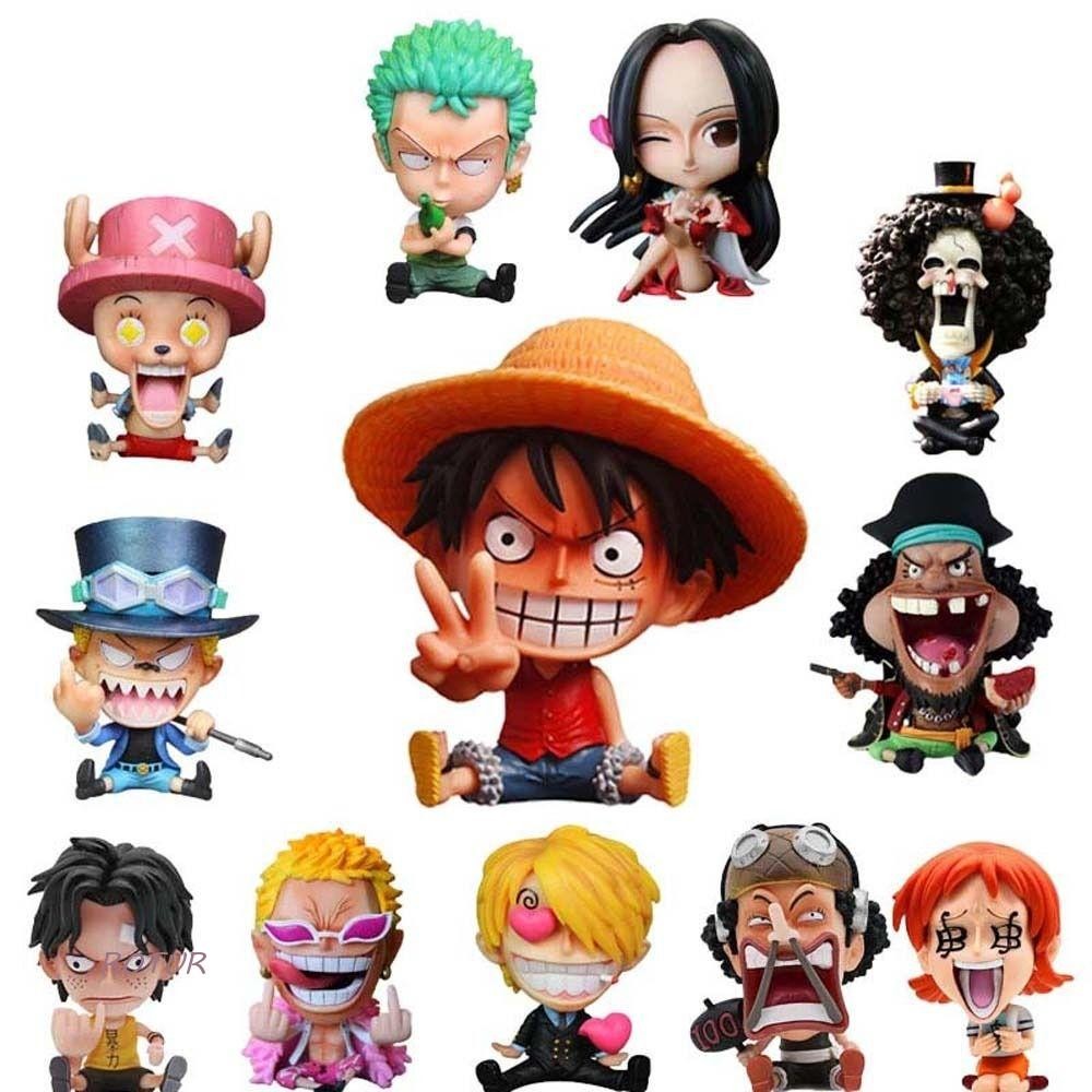 ROTUR Monkey D Luffy Model Toy Miniature 9CM Japanese Anime Desktop ...