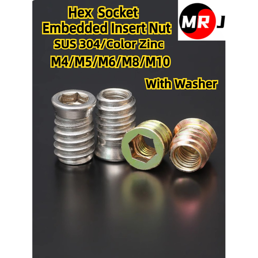 [MRJ] 304 Stainless Steel Color Galvanized Hexagon Internal External ...