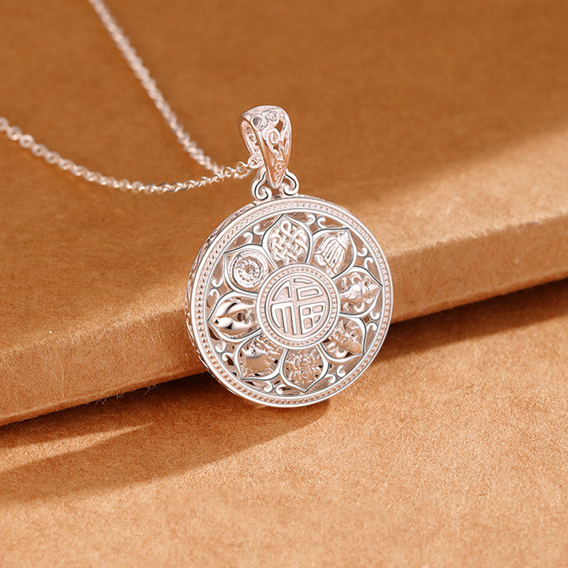 Eight Treasures Compass Pendant Men And Women Chinese Fortune Hollow ...