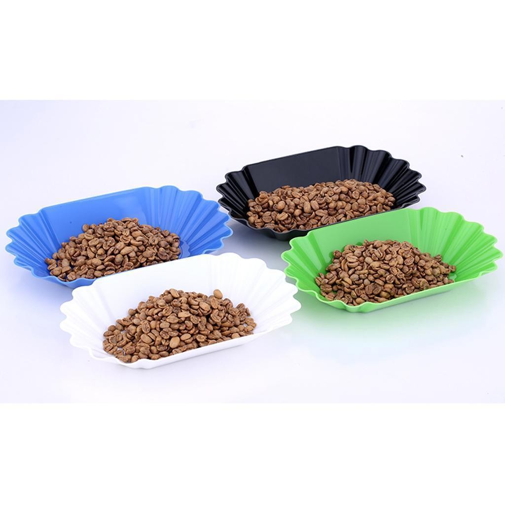 [dlqnylu] Plate Snack Coffee Bean Tray Oval Cupping Food Server ...