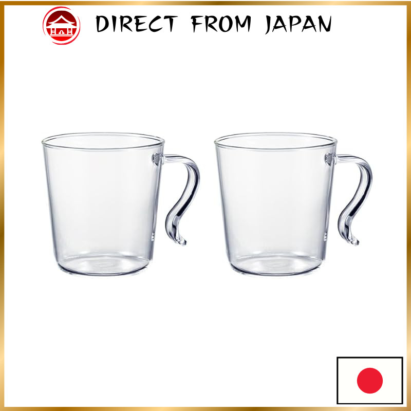 HARIO Heat-Resistant Stacking Mug 2-Piece Set 300ml Coffee Tea Glass ...