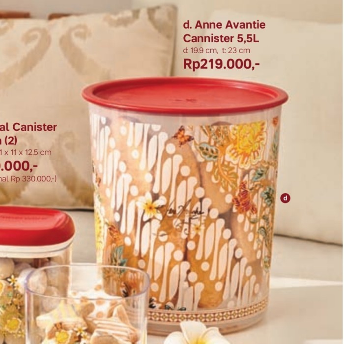 Tupperware One Touch Flower Canister 5.5ltr - 1 pc | Shopee Malaysia