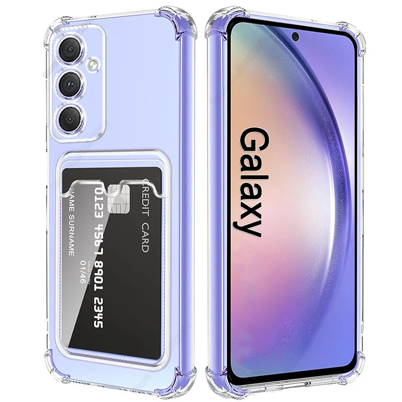 For Samsung Galaxy A56 5G 6.7 inch SM-A566B A5560 Soft Silicone Card Slot Wallet Jelly Case Slim ...
