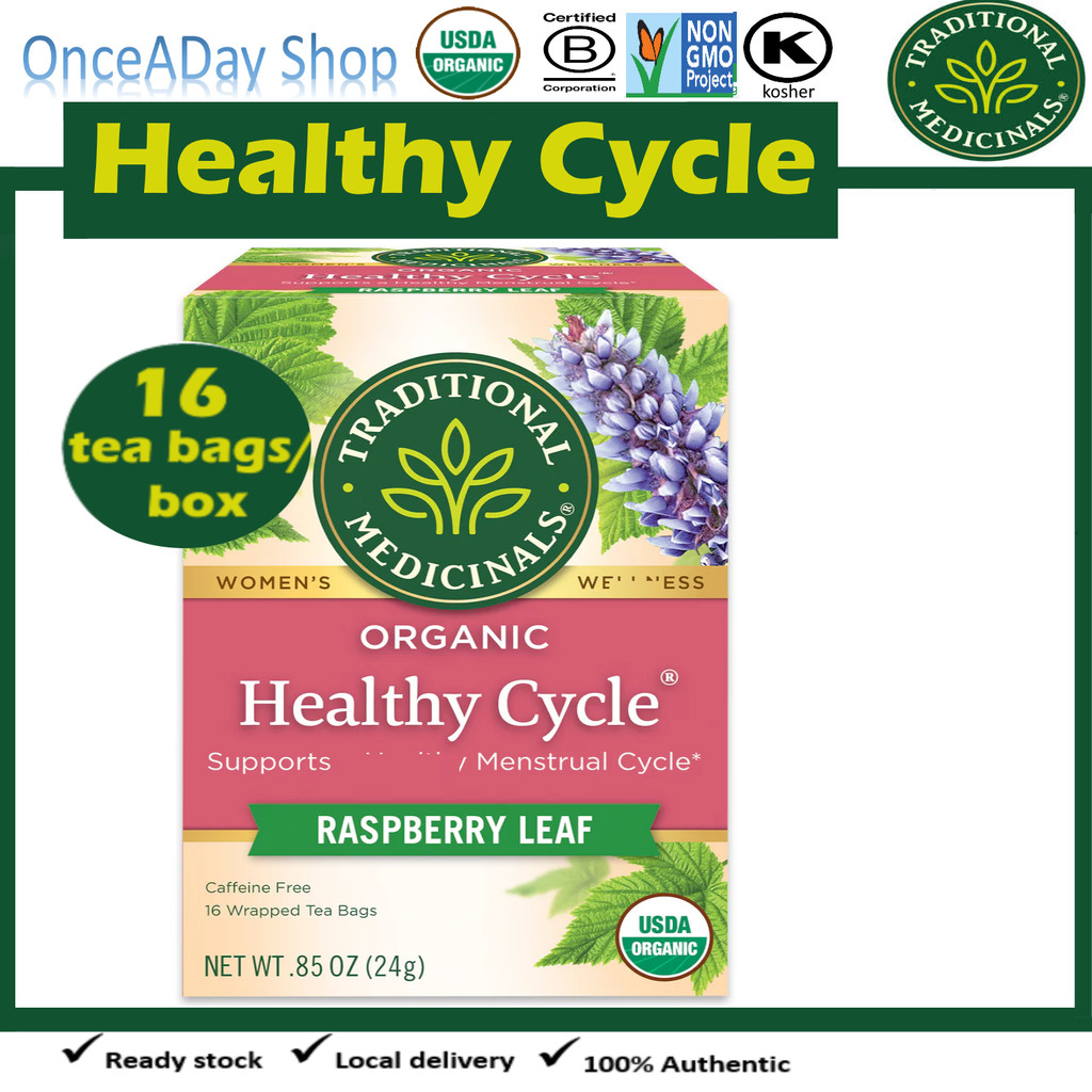 Traditional Medicinals, Organic Healthy Cycle Tea, Raspberry Leaf Tea ...