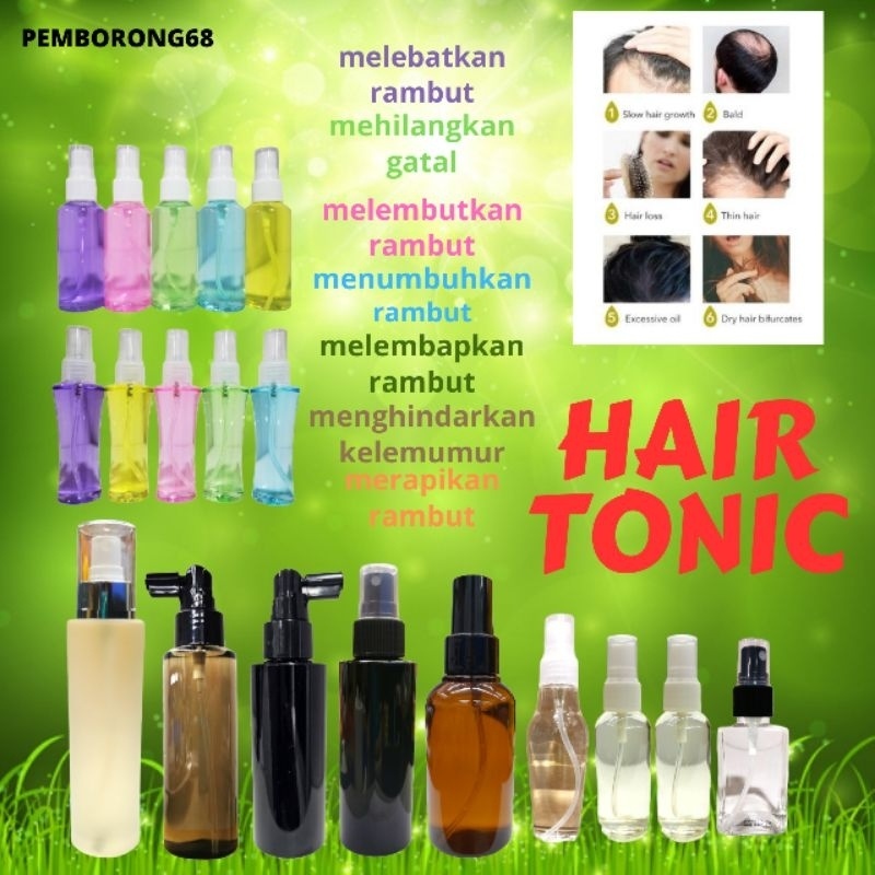 Pelebat Rambut 👍💯Hair Tonic 60ml/120ml(Kelemumur/Kulit Kepala Gatal ...