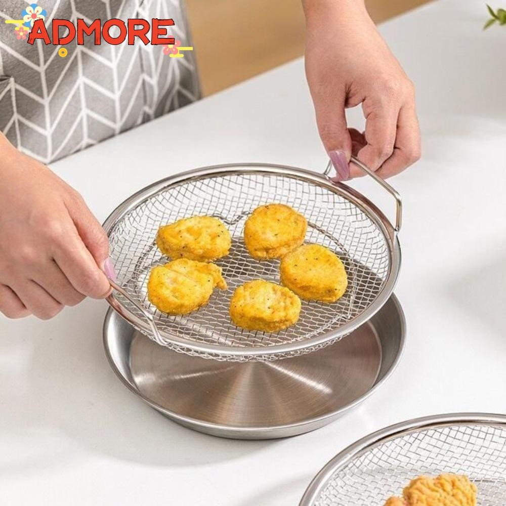 ADMORE Frying Filter Mesh Plate, Kitchen Oil Drainage Device Oil Filter ...