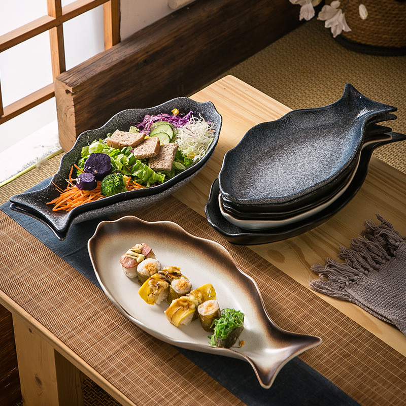 Fish Plate Ceramic Steamed Fish Plate Creative Fish Plate Household ...