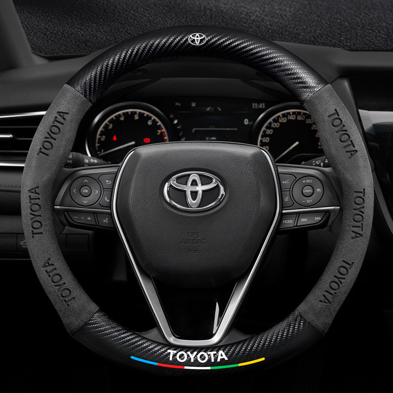 Toyota Steering Wheel Cover 3D Printed Carbon Fiber Suede for Toyota ...