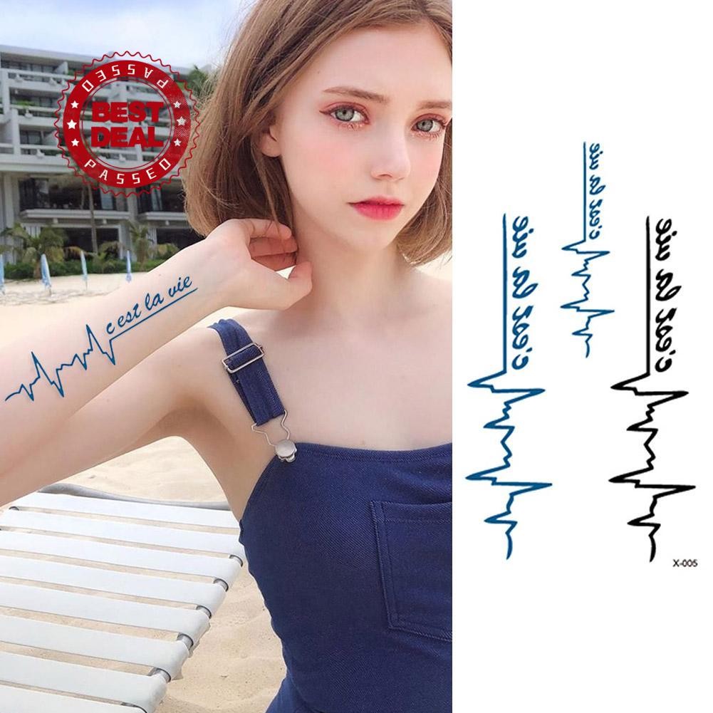 Temporary Tattoo Sticker Waterproof & Cute Sticker Letter Tattoos Small ...