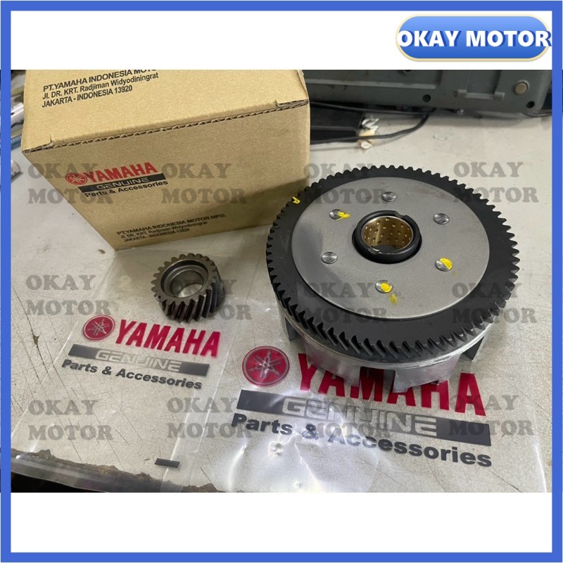5BU-E16150 Yamaha 125Z 125ZR y125 Y125Z Y125ZR CLUTCH GEAR PRIMARY DRIVEN GEAR Mangkuk 71T /22T ...