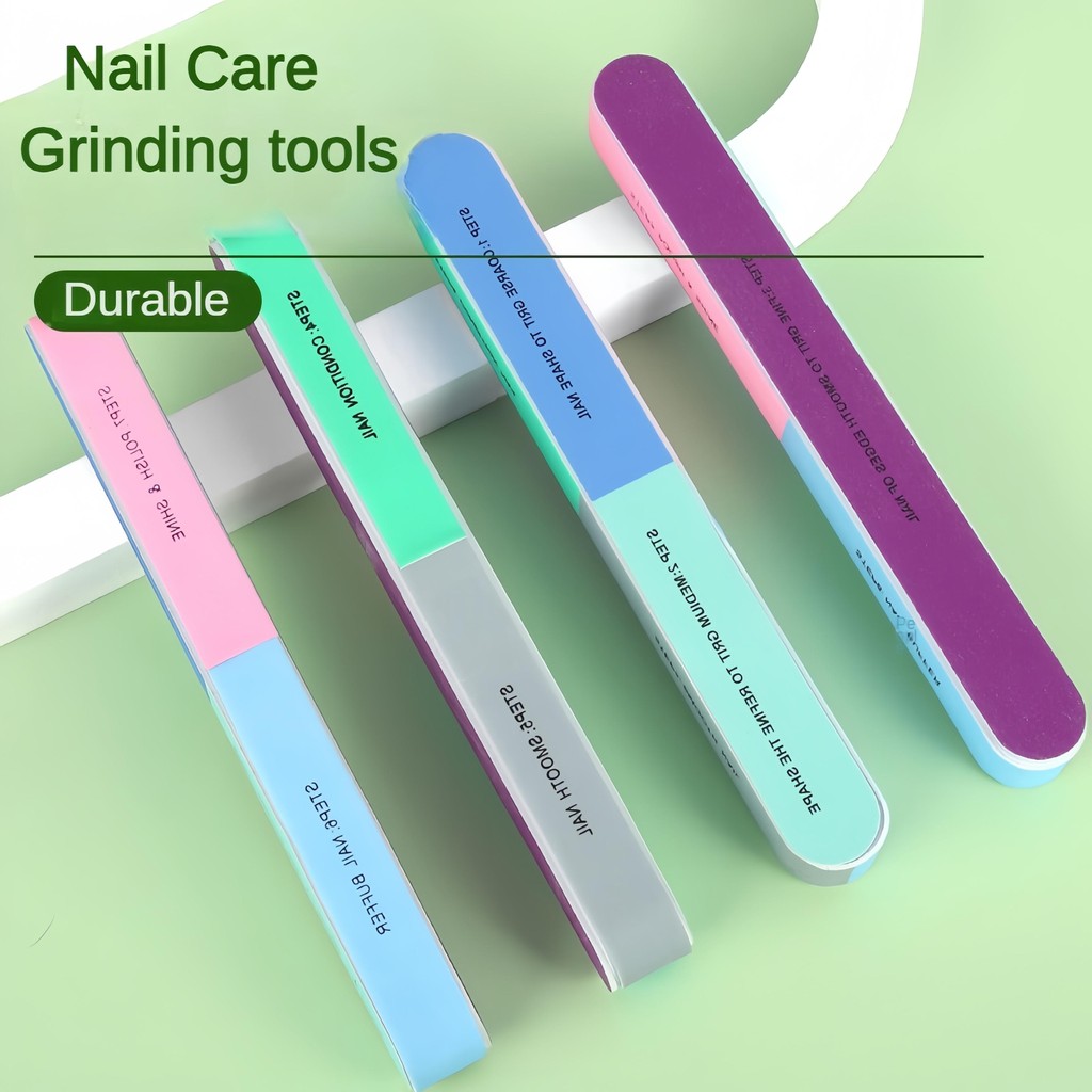 1 PCS 7 In 1 Six-sided Polishing File Nail Tool Creative Printing Nail ...