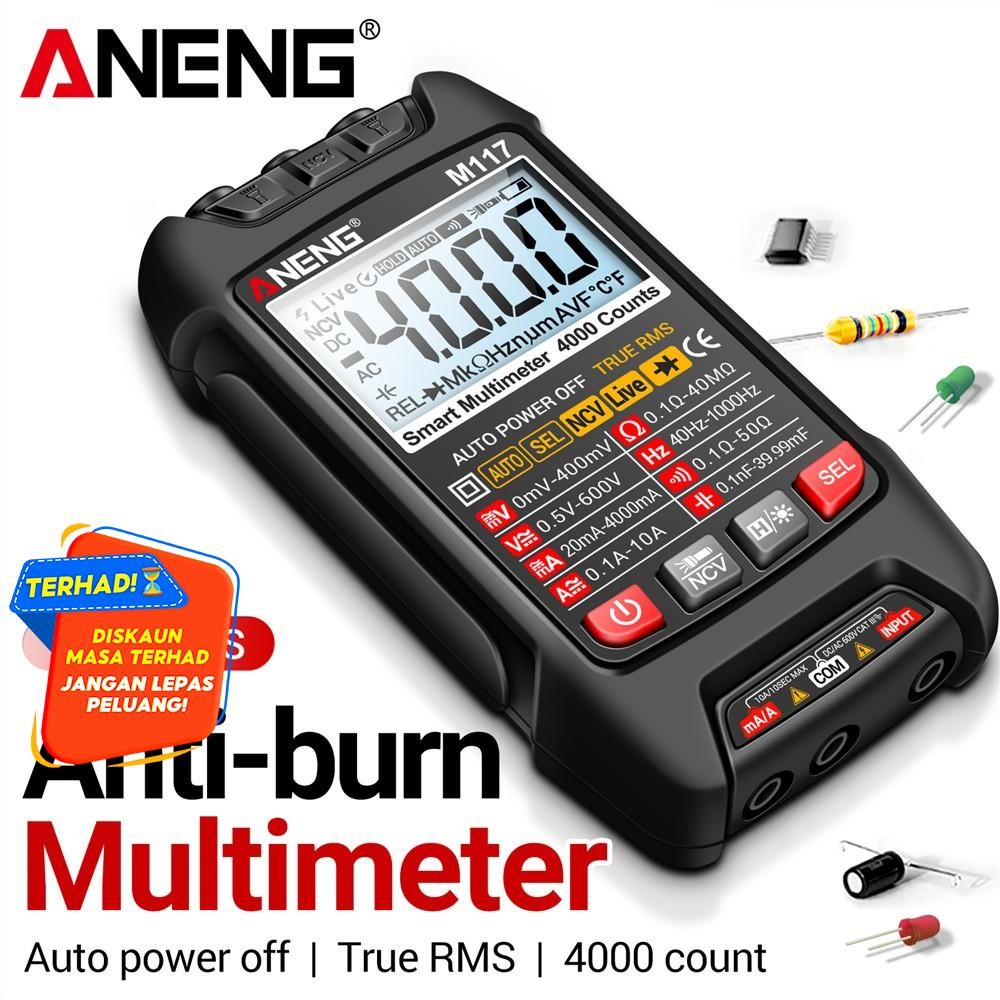 ANENG M117 Capacitor Tester - Resistance, Current, Voltage Multimeter ...