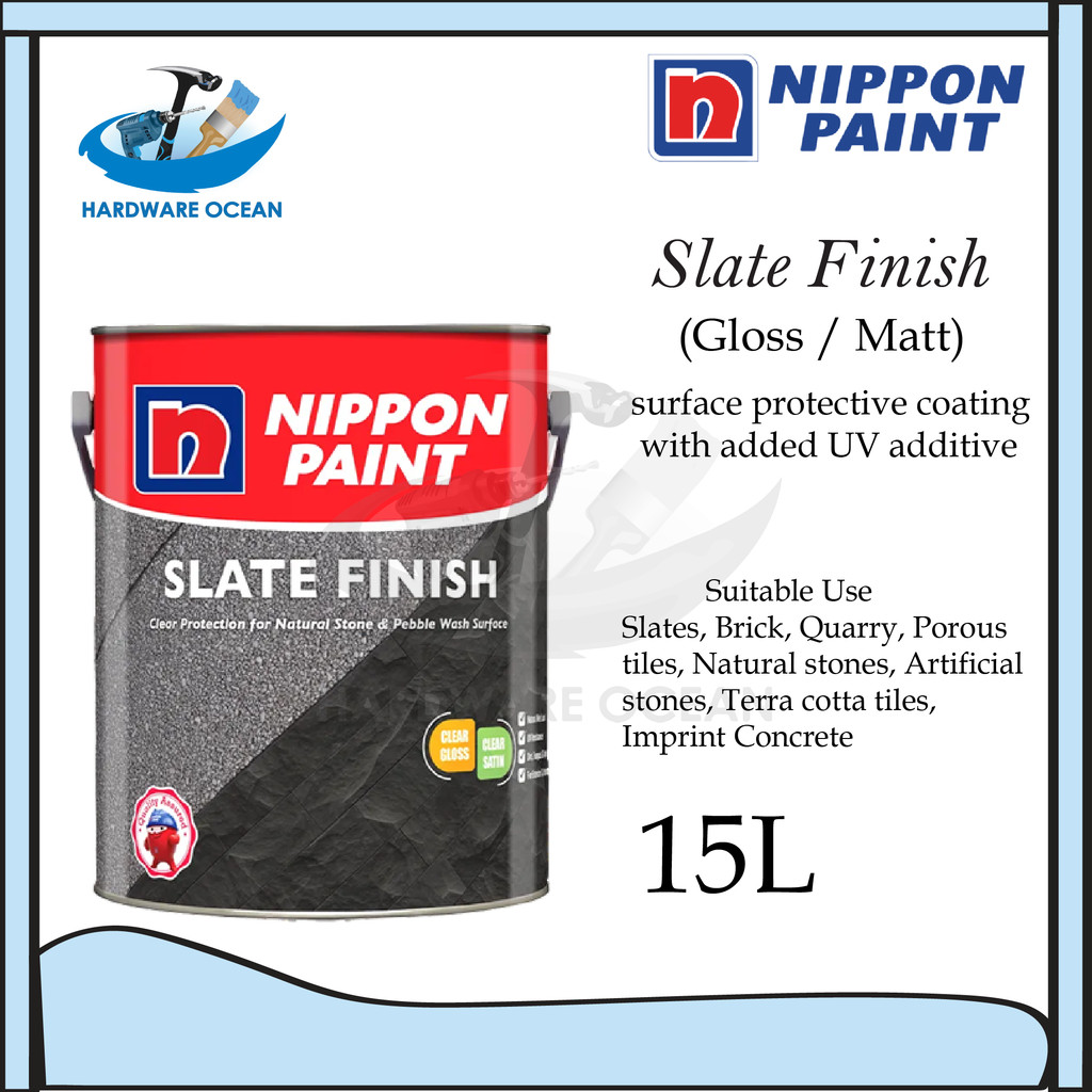 15L Nippon Paint Slate Finish For Pebble Wash Sand Stone Gloss / Satin ...