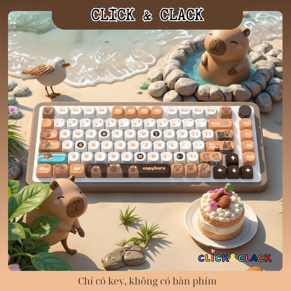 Keycap Capybara v2 MOA profile - BPT dyesub 112 keys used on many ...