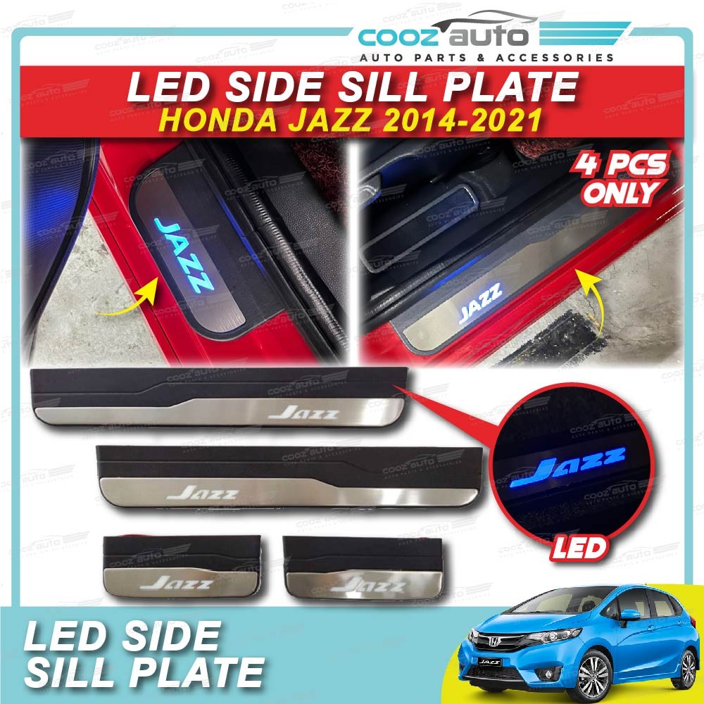 Honda Jazz 2014 - 2021 LED Door Side Sill Step Plates Blue Plat Pintu ...