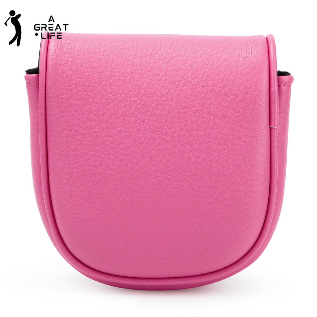 Golf Putter Covers DF3 Mallet Putter White PU Leather Headcover with ...