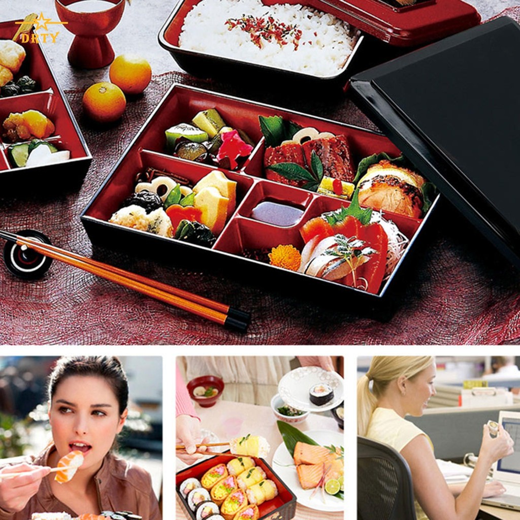 Multi-Compartment Lunch Box Japanese Style Rice Sushi Lunch Box for ...