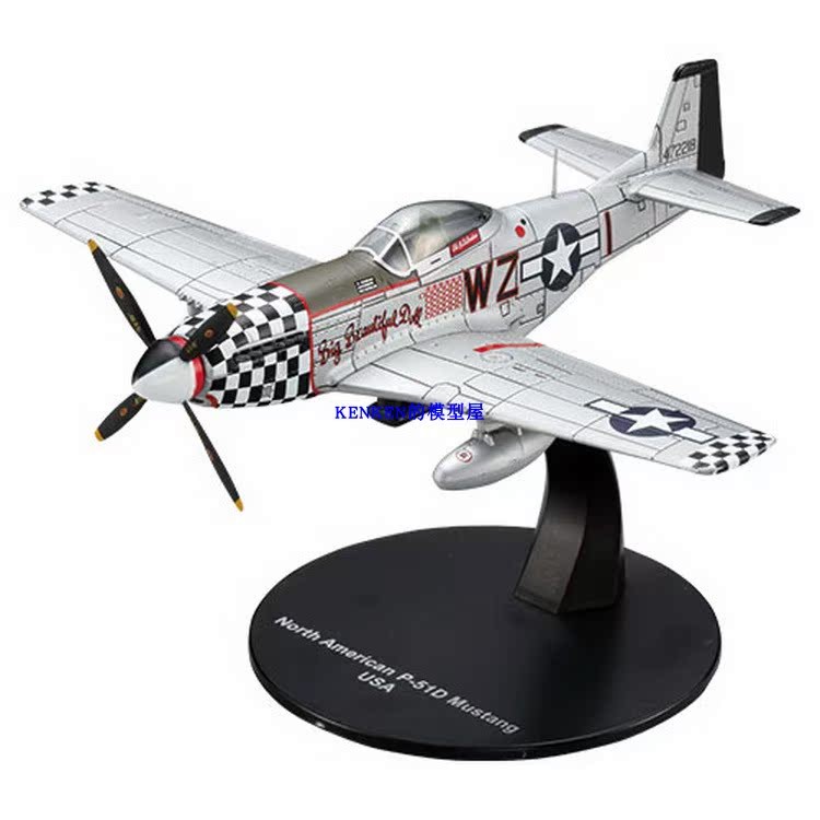Model DeAGOSTINI Masterpiece Aircraft 1/72 No.12 American P51 Mustang Fighter Finished Alloy ...
