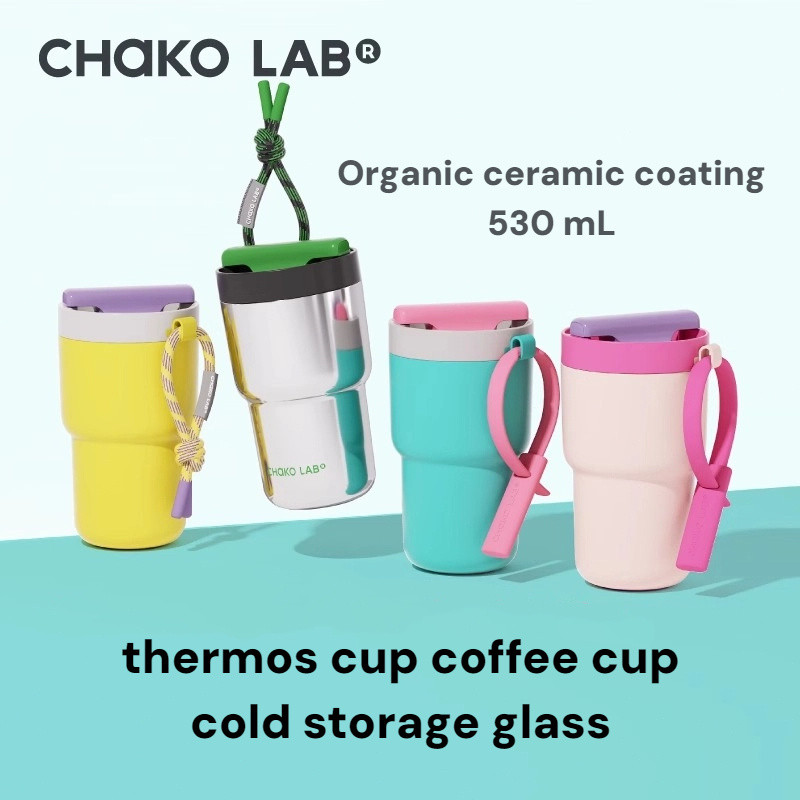 CHAKO LAB thermos cup coffee cup girl gift college student straw cup ...