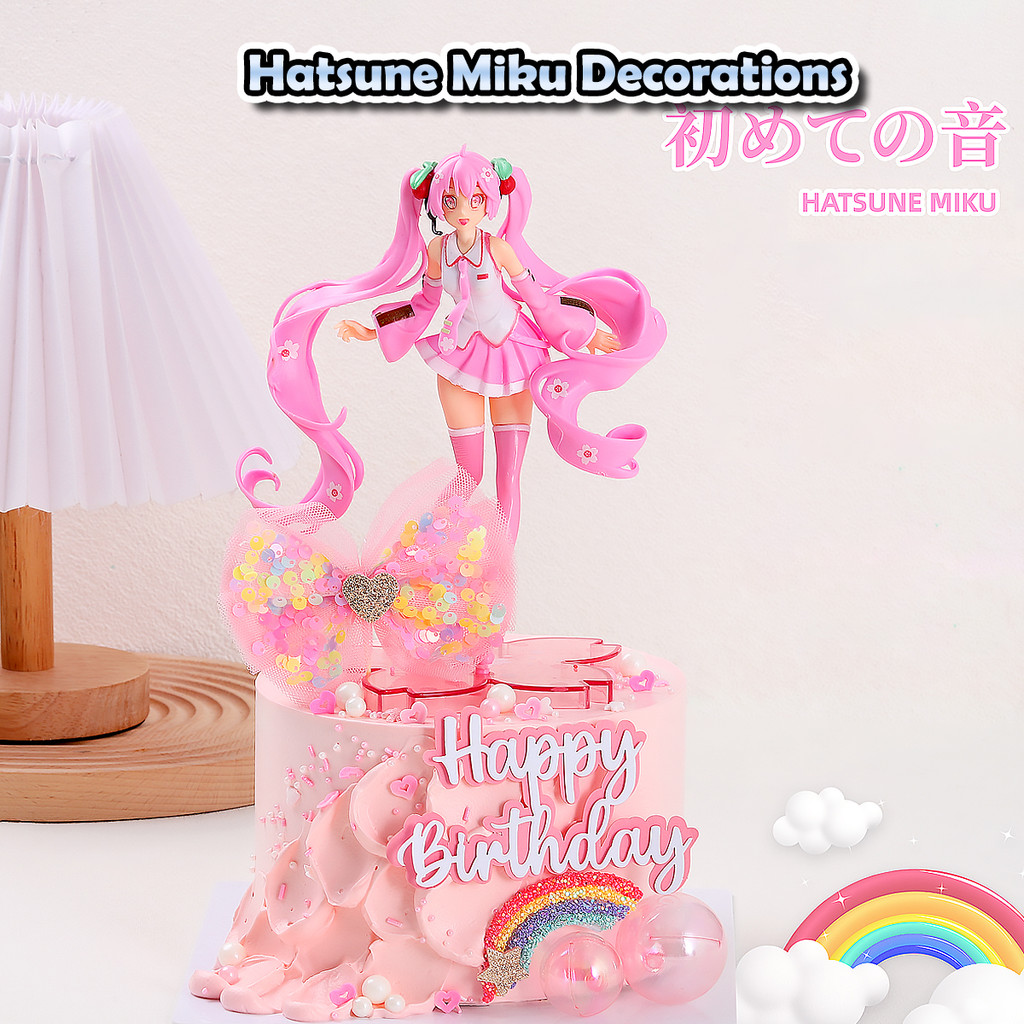 Hatsune Miku Anime Topper Baked Cake Decoration Animation 烘焙蛋糕装饰动漫初音未来二 ...