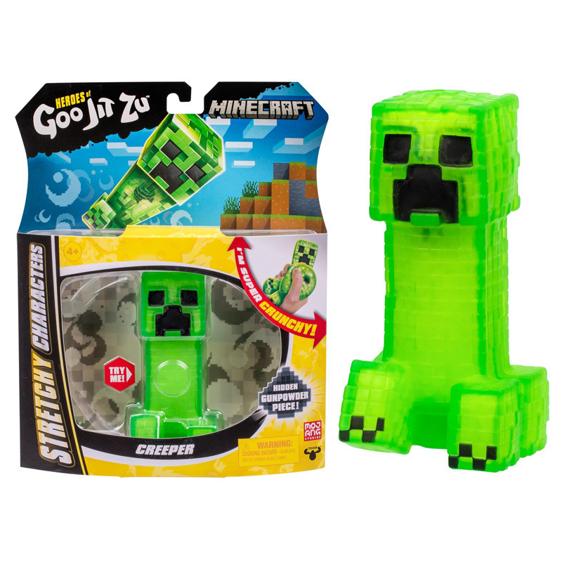 Official Minecraft Creeper Stretchable Squishy Toy Soft Rubber Pinching ...