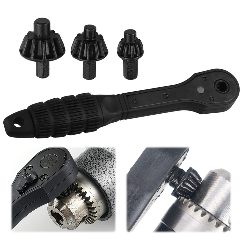3 in 1 Drill Chuck Ratchet Spanner Double Head Chuck Key for Electric ...