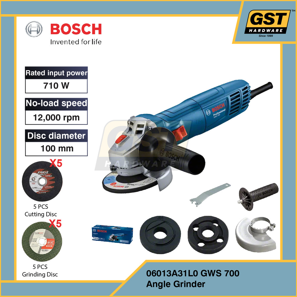Bosch 4" Angle Grinder Machine GWS 700 Grinder Bosch Original Grender ...