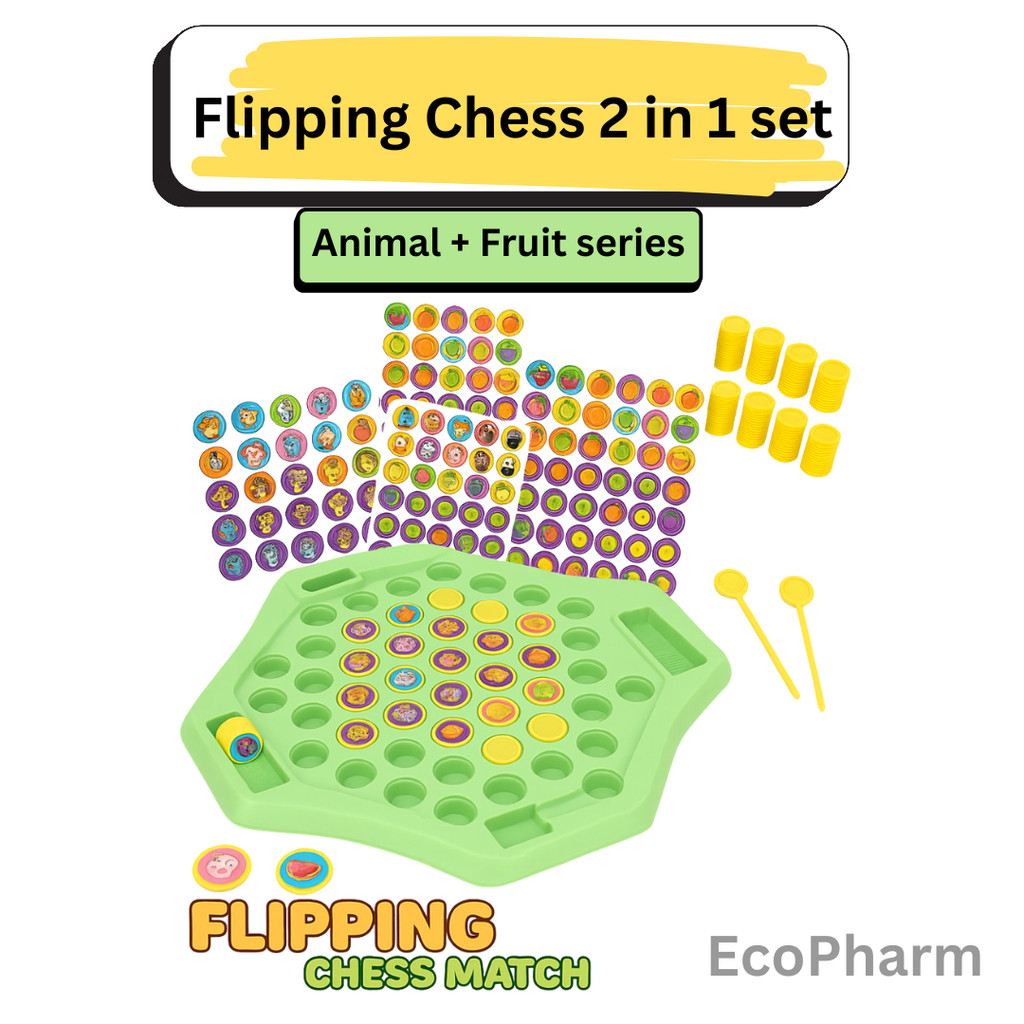 Memory Flip Chess Fun Memory Game Animal Fruit Flipping Chess Family ...