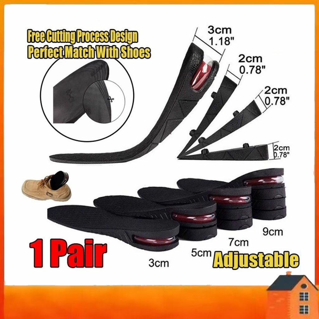 Removable Lift Inserts - Multi-Layer Shock-Absorbing Insoles for Unisex ...