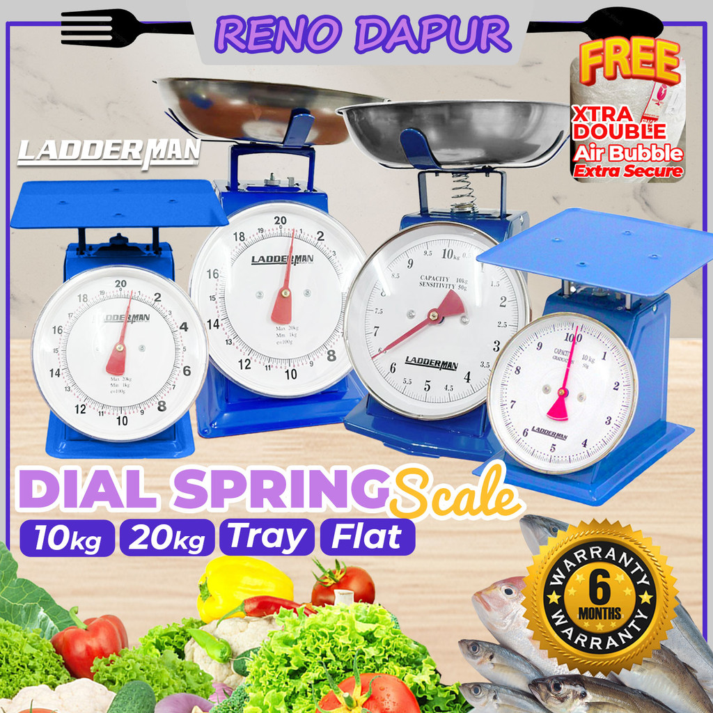 10KG 20KG LADDERMAN Dial Scale Heavy Duty Mechanical Scale Weighing ...