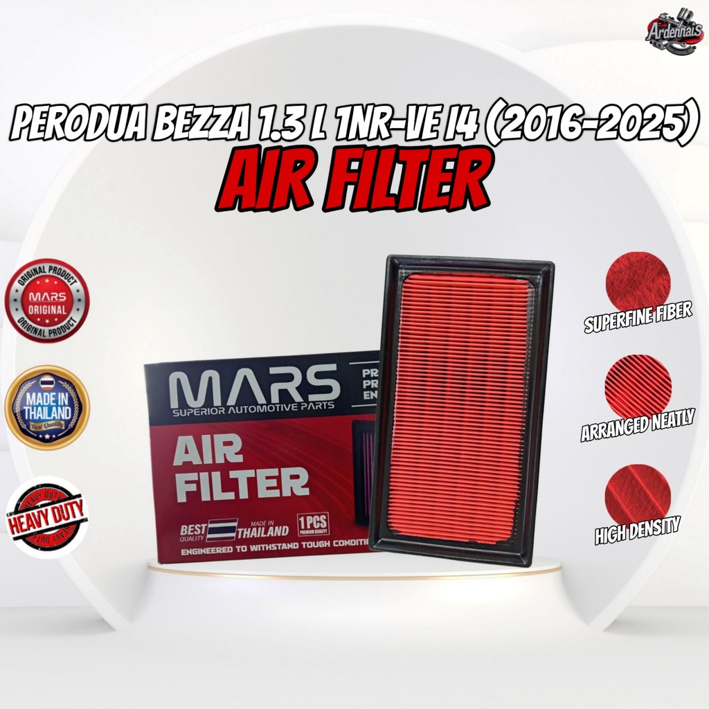MARS QUALITY AIR FILTER - PERODUA BEZZA 1.3 | Shopee Malaysia