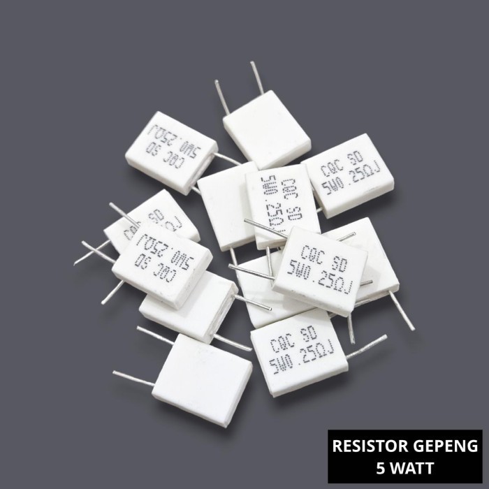 Resistor 5W/R5W/5WATT Flat Thin Standing Model (Zero Comma) | Shopee ...