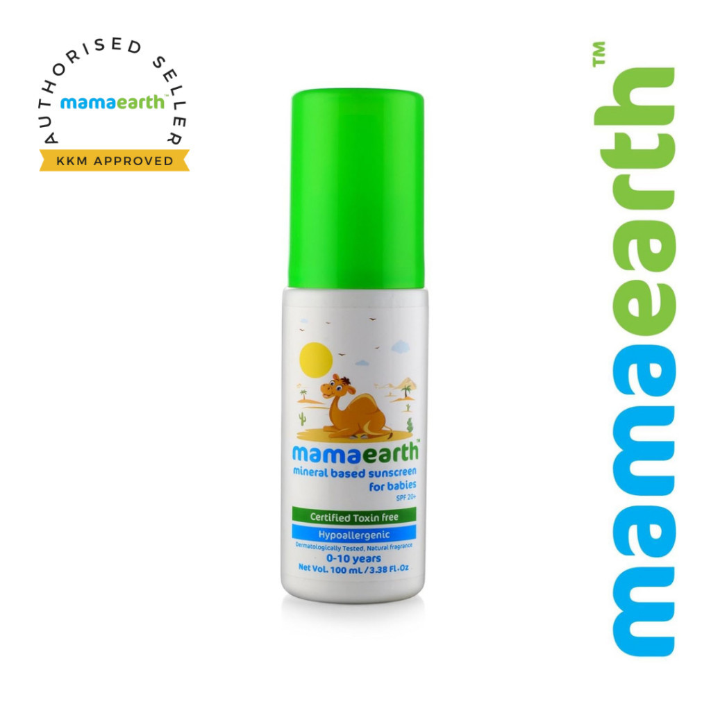 Mamaearth Mineral Based Sunscreen Baby Lotion SPF 20+, 100ml (0-10 ...
