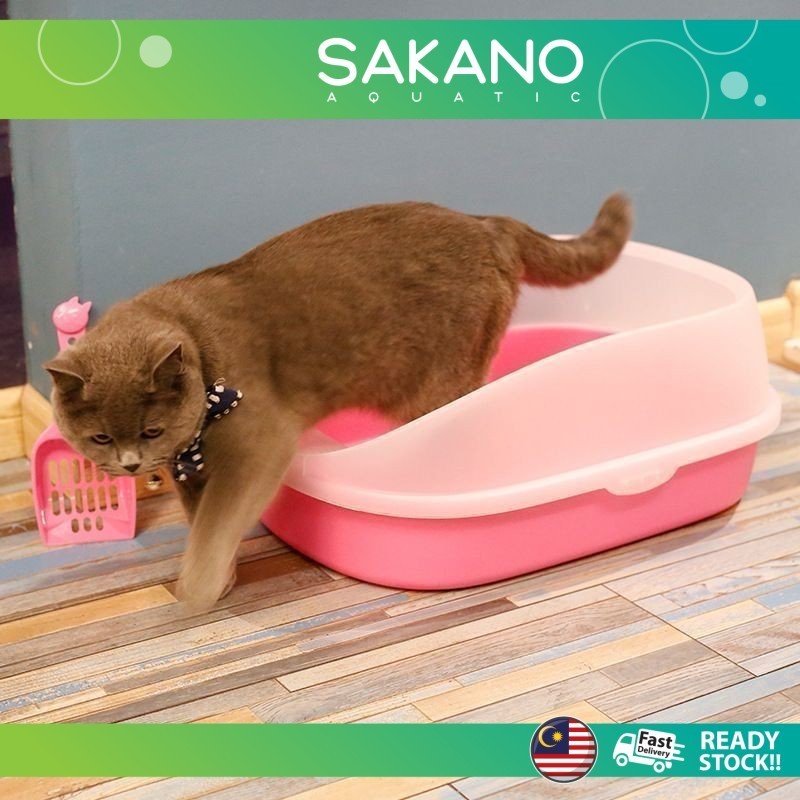 Cat Litter Box Bekas Pasir Kucing Cat Litter Tray Cat Toilet Tandas ...