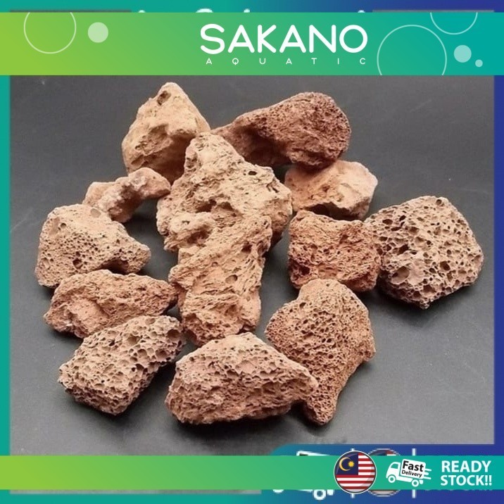 Red Lava Rock Aquarium Fish Tank Filter Media,untuk akuarium ikan air ...