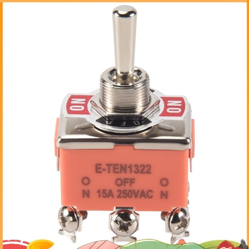 AC 250V 15A Latching 3 Way On-Off-On Single Pole Double Throw Toggle ...