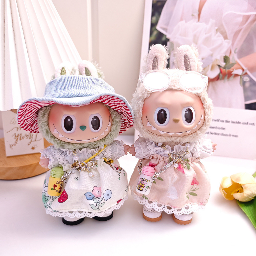 Labubu Labu Labu Blind Box 17cm Vinyl Doll Pendant Clothes Replacement ...