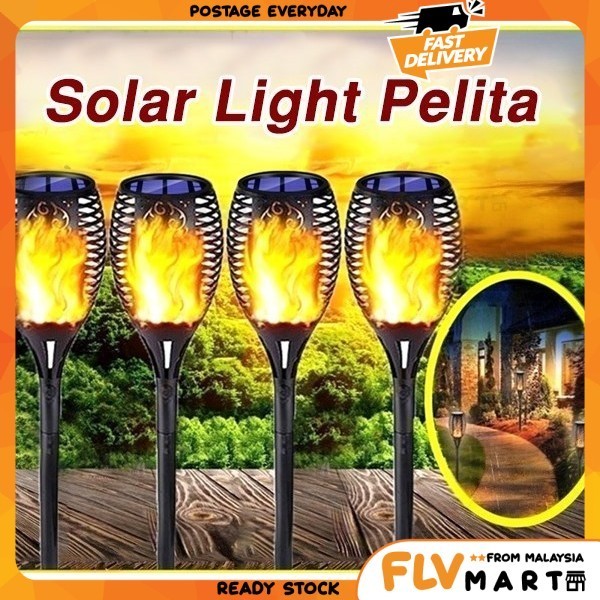 Hari Raya Haji Waterproof Flame Solar Garden Light Outdoor Torch Light ...