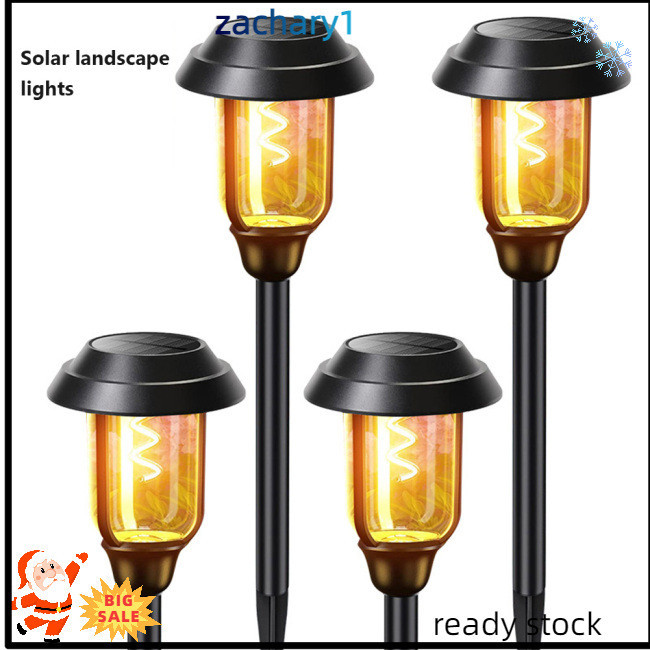 ZACH 4 Pack Outdoor Solar Pathway Lights, Garden Waterproof Solar S ...