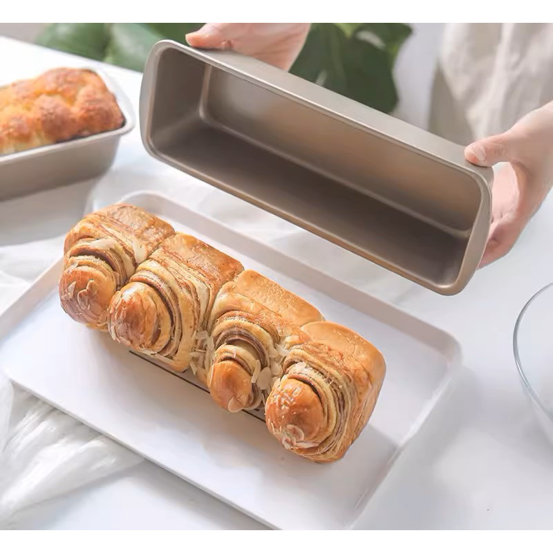 [Borong/Runcit] Rectangle Gold Pound Cake Pan Bread Baking Pan Mold ...