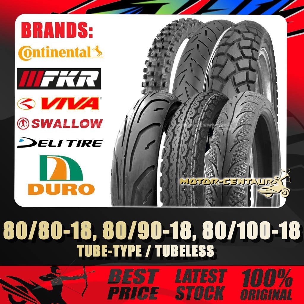 TAYAR 80/80-18,80/90-18,80/100-18 SWALLOW,DELI,CONTINENTAL,DURO,VIVA ...