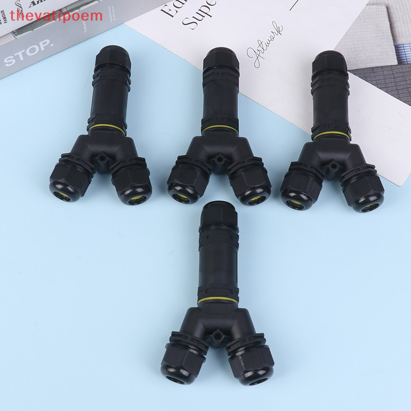 [thevatipoem] Y-Type Wire Plug 2Pin 3Pin 4Pin 5Pin Outdoor Waterproof ...