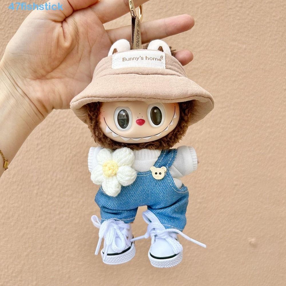 FISHSTICK Labubu Cute Doll Clothes, Outfit Doll Decoration 17cm Labu ...