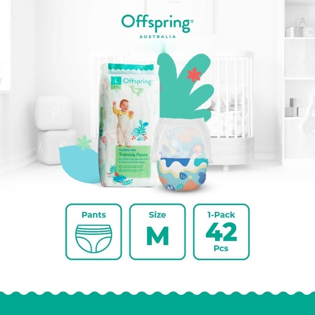 Offspring Premium Fashion Pants Diaper - M (42 Pcs) | Shopee Malaysia
